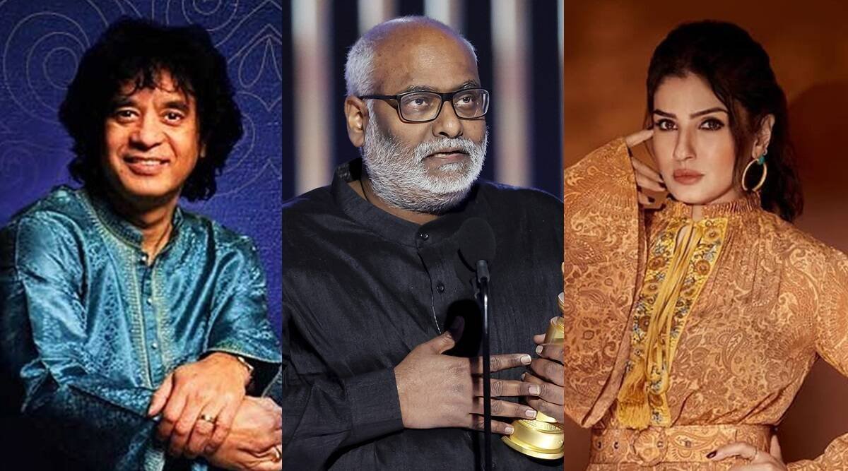 padma shri padma vibhushan award 2023 mm keeravaani raveena ravi tandon ...