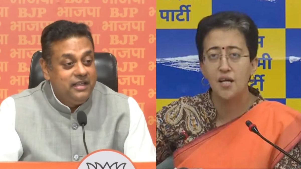 delhi cm arvind kejriwal satyendra jain money laundering case atishi sambit patra bjp aap ...