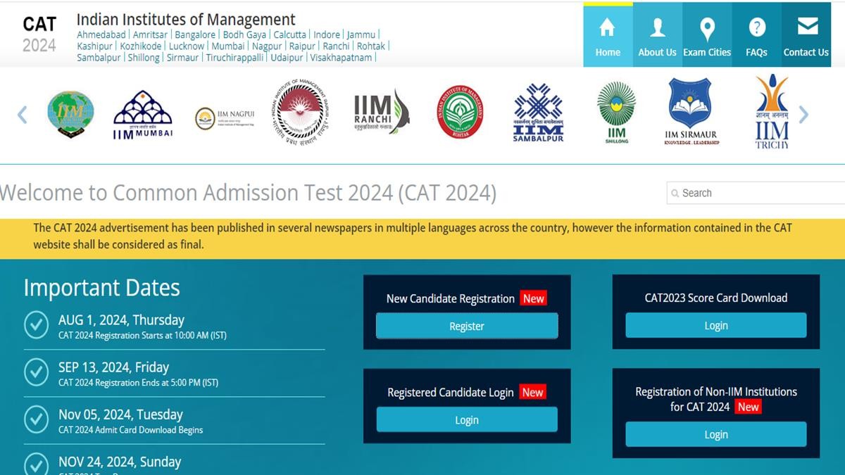 CAT Registration 2024 Exam Date Eligibility Criteria, Registration ...