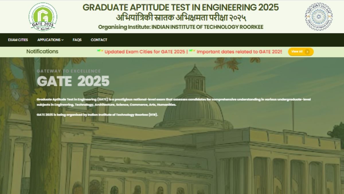 GATE 2025 registration begins from 28th August candidate visit official ...