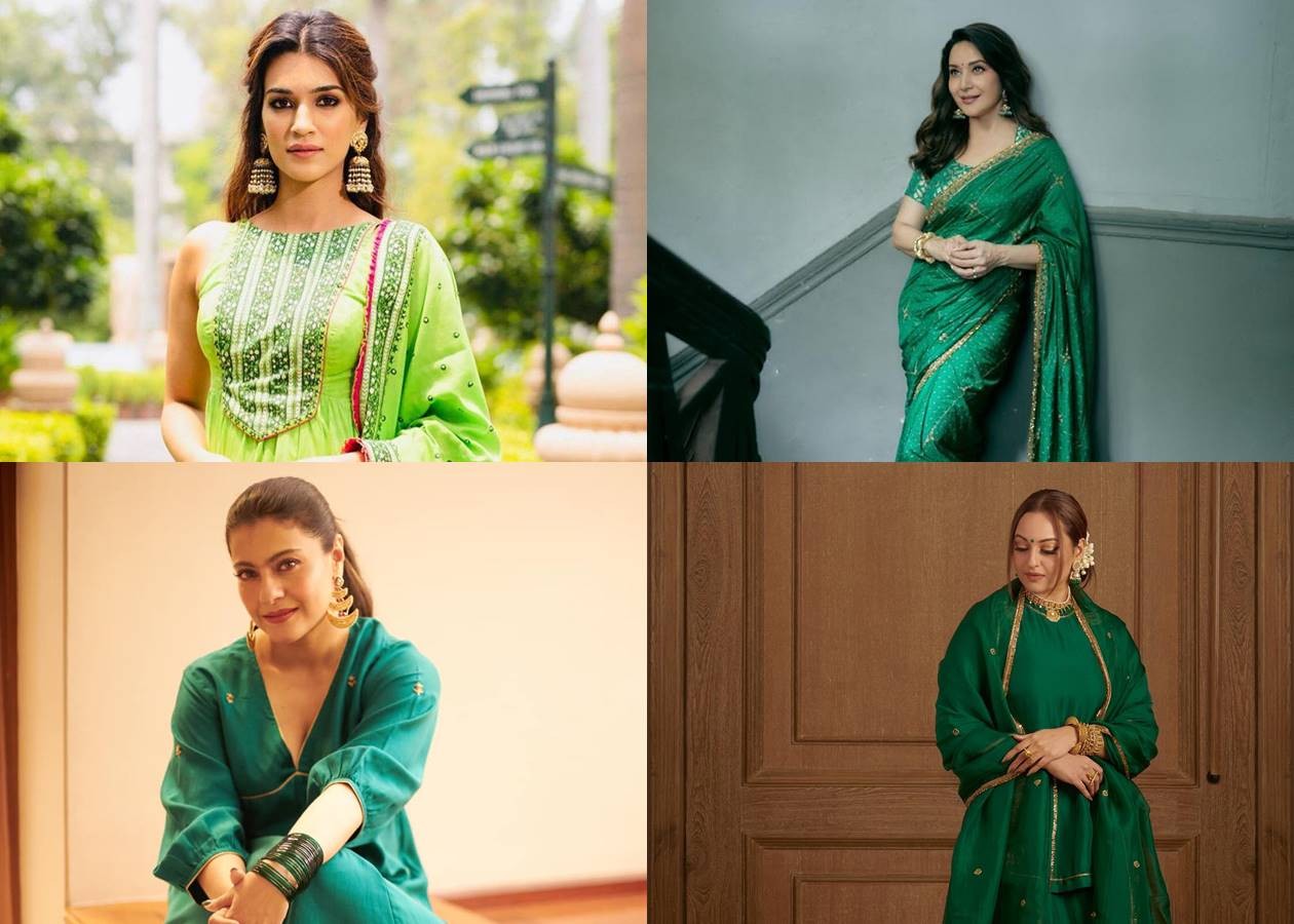 Your Look Will Stand Out on Hariyali Teej Look Gorgeous in Green Saree ...