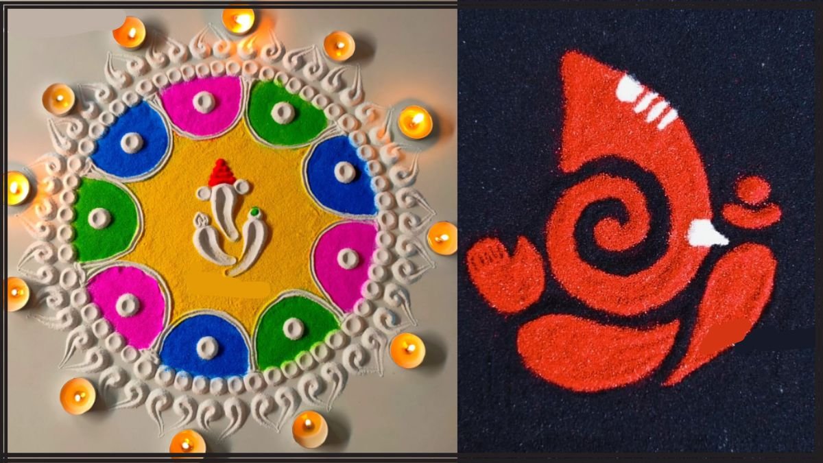 Ganesh Chaturthi 2024 Rangoli Design Latest Photo Download Ganesh Ji Ki ...