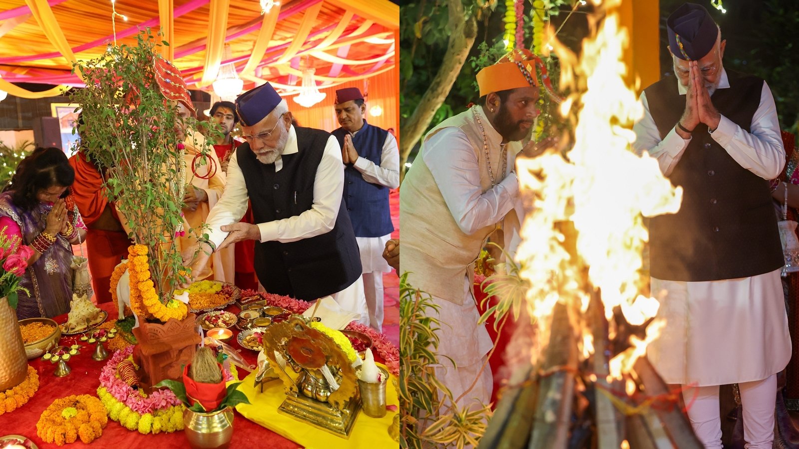 PM Modi participates in Igas Bagwal traditional festival of lights of ...