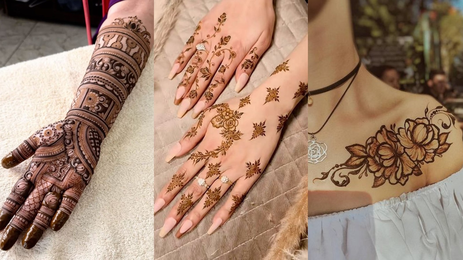 Royal Mehndi Designs to Pair with One Shoulder and Off Shoulder Gowns ...
