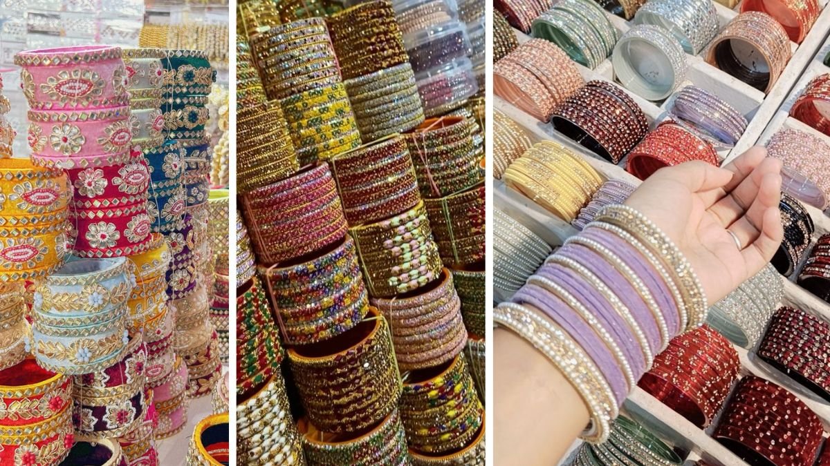 चूड़ियों के सबसे सस्ते मार्केट, करवा चौथ से लेकर दीवाली के लिए 10 रुपये ...