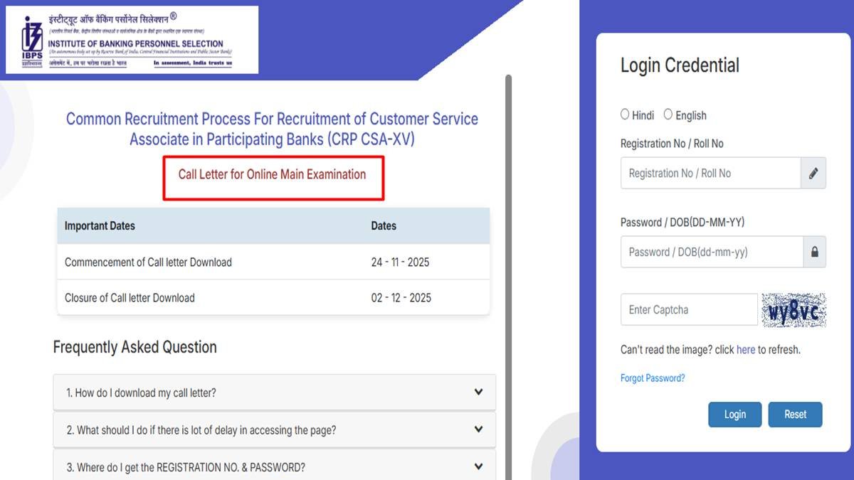 IBPS Clerk Mains Admit Card: आईबीपीएस क्लर्क मेन्स के एडमिट कार्ड जारी ...