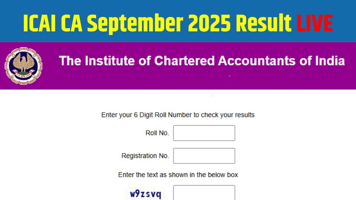 ICAI CA Result 2025 LIVE: आईसीएआई सीए रिजल्ट आज icai.nic.in आएगा ...